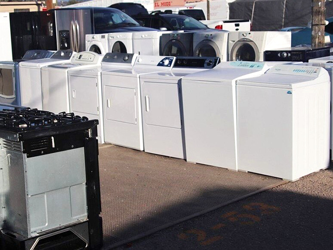 Appliance alley &ndash; where refrigerators and washing machines get their second chance at making household chores slightly less tedious.