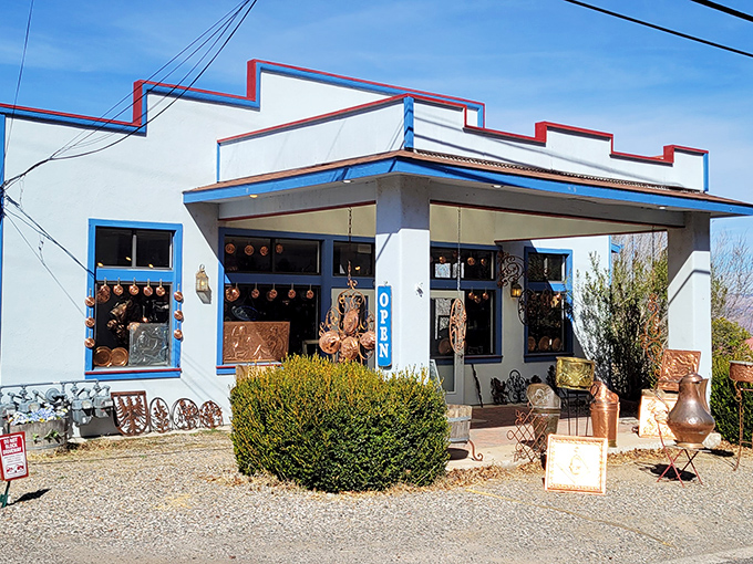 This former gas station transformed into an art shop perfectly captures Jerome's knack for repurposing its past while creating something new.