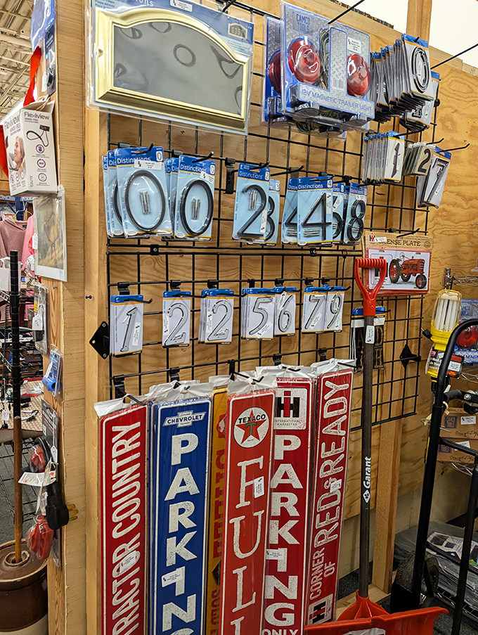 House numbers and vintage-style parking signs that transform ordinary homes into statement properties. Nostalgia sold by the square foot!
