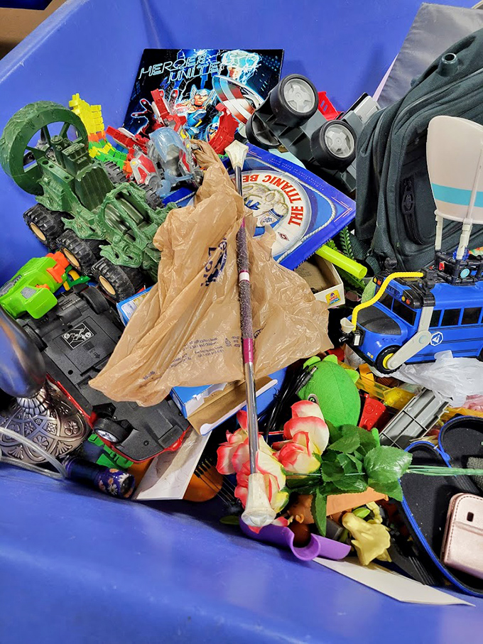 Childhood memories collide in colorful chaos, where every toy deserves a second chance at joy.