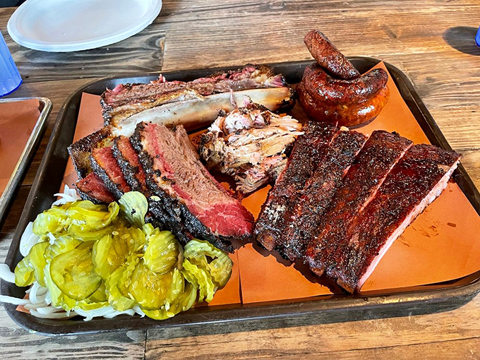 The BBQ platter that makes vegetarians question their life choices. A meat bouquet that's better than any dozen roses.