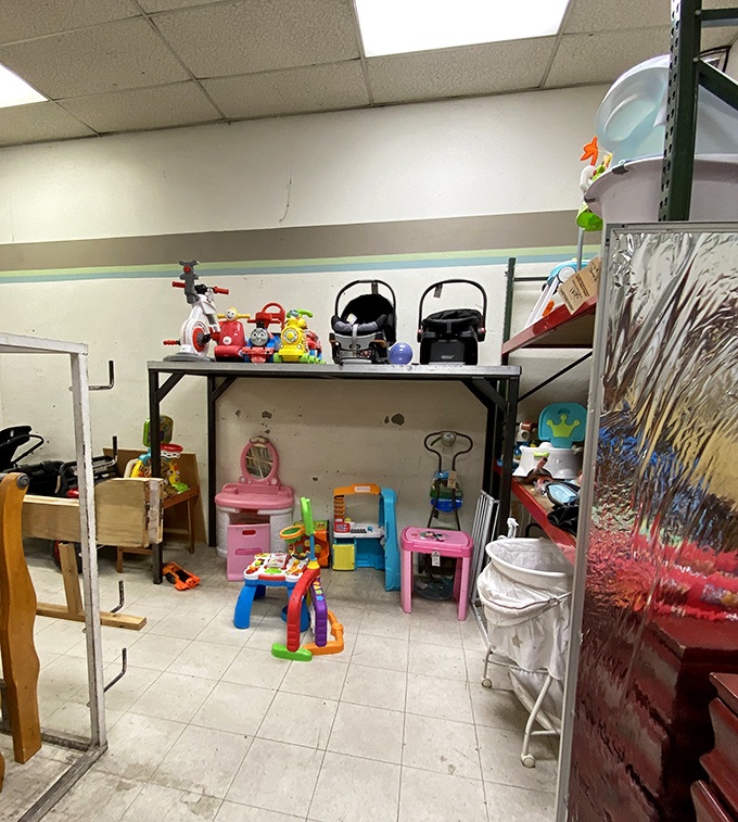 Childhood joy doesn't need a hefty price tag. This toy corner proves that preloved playthings still have plenty of imagination fuel left in them.