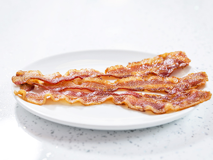 Bacon that's achieved that mythical state between crispy and chewy &ndash; the breakfast equivalent of hitting the lottery.
