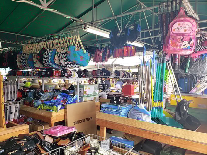 Retail therapy in its purest form &ndash; from backpacks to household goods, this vendor's organized chaos is a treasure hunter's dream.