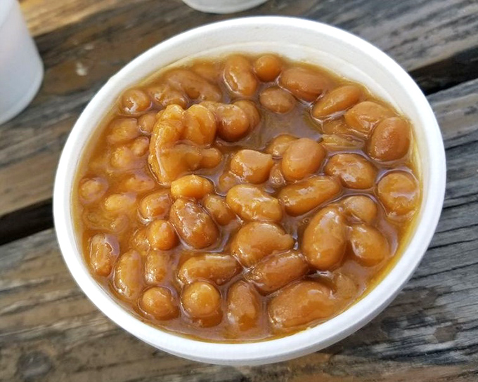 These aren't just baked beans &ndash; they're tiny flavor bombs swimming in a sauce that means business.