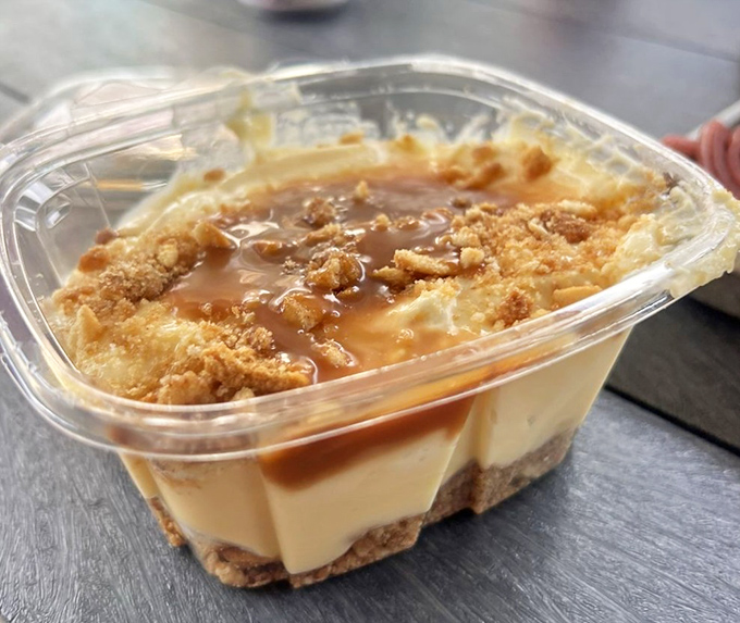 Banana pudding that makes you understand why dessert was invented &ndash; sweet salvation in a plastic container.