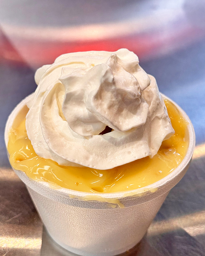 Banana pudding that would make your grandmother both proud and jealous. That cloud of whipped cream is basically dessert heaven.