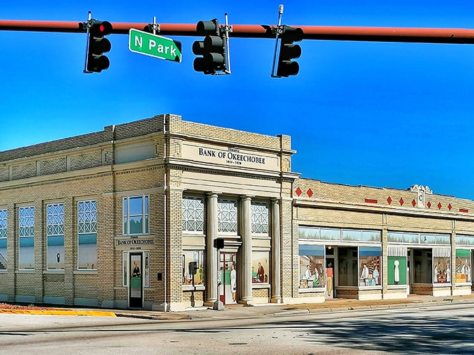 The Bank of Okeechobee building proves that even financial institutions once had architectural personality and charm.