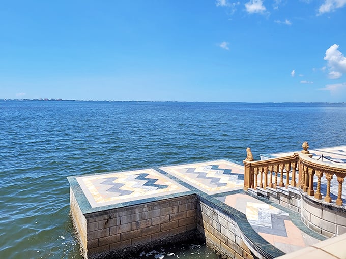 Sarasota Bay stretches to infinity from Ca' d'Zan's waterfront, a view that makes even the most jaded visitor pause and reach for their camera.