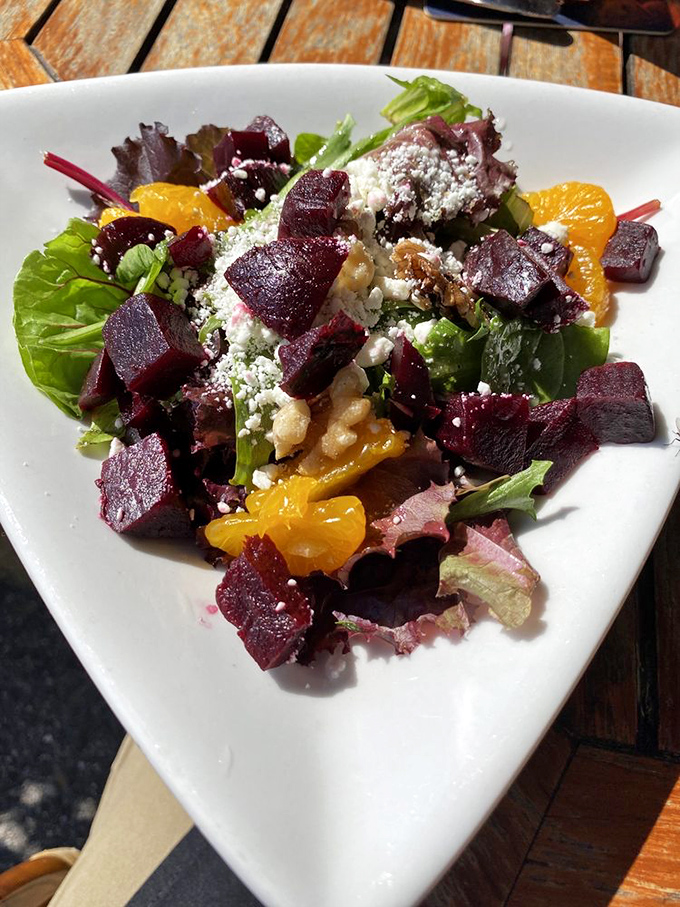 A vibrant beet salad that brings unexpected color to the table &ndash; proof that Irish cuisine isn't just fifty shades of beige.