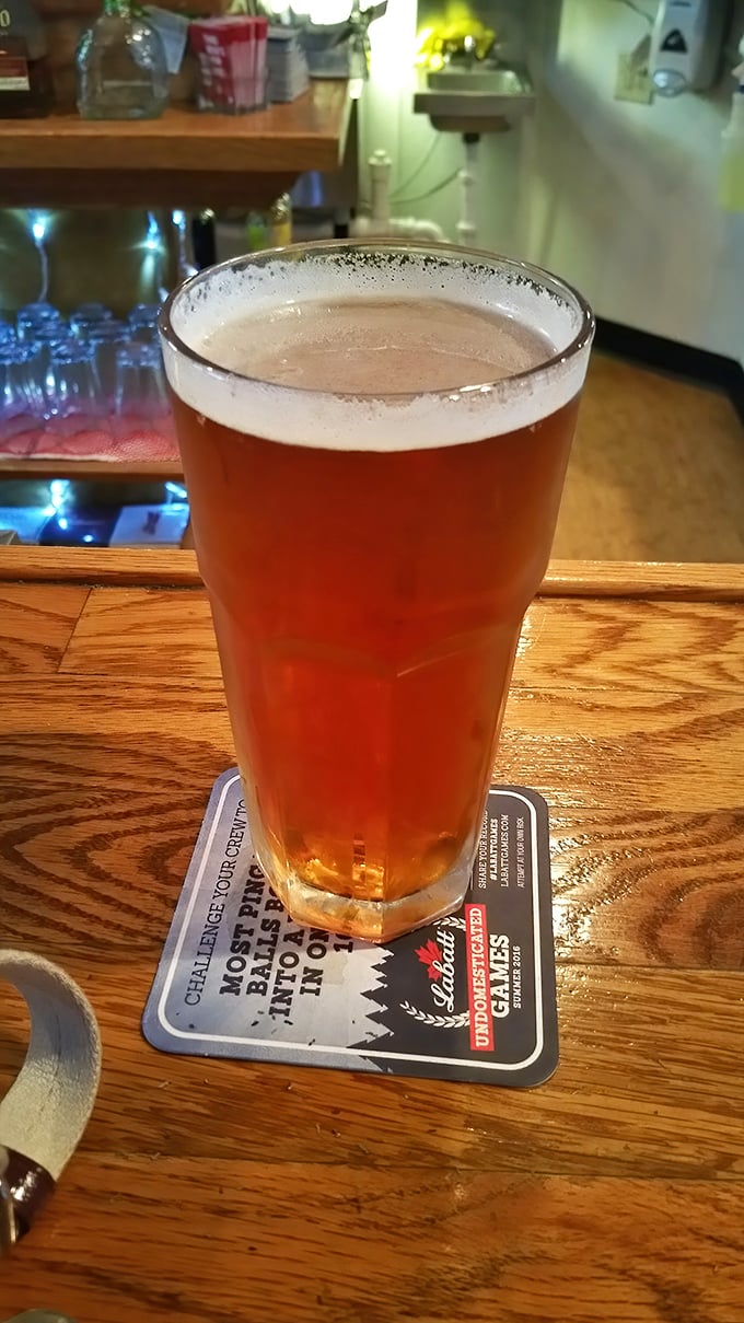 A cold beer in a proper pint glass&mdash;civilization's answer to a hot day. Sometimes happiness really is this simple.