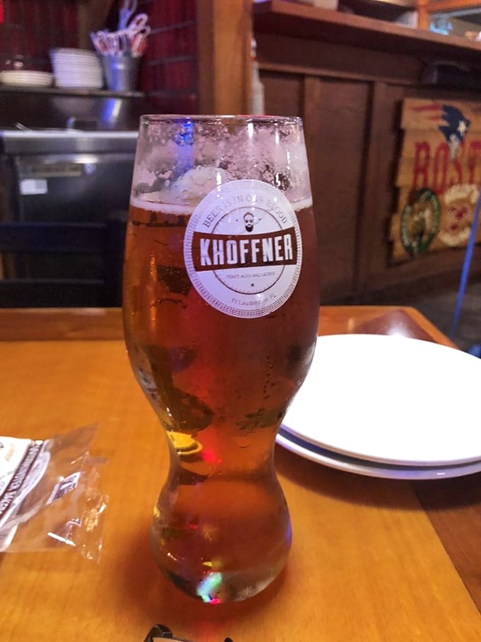 A cold beer with condensation beading down the glass&mdash;the perfect companion for seafood that tastes like it was swimming this morning.