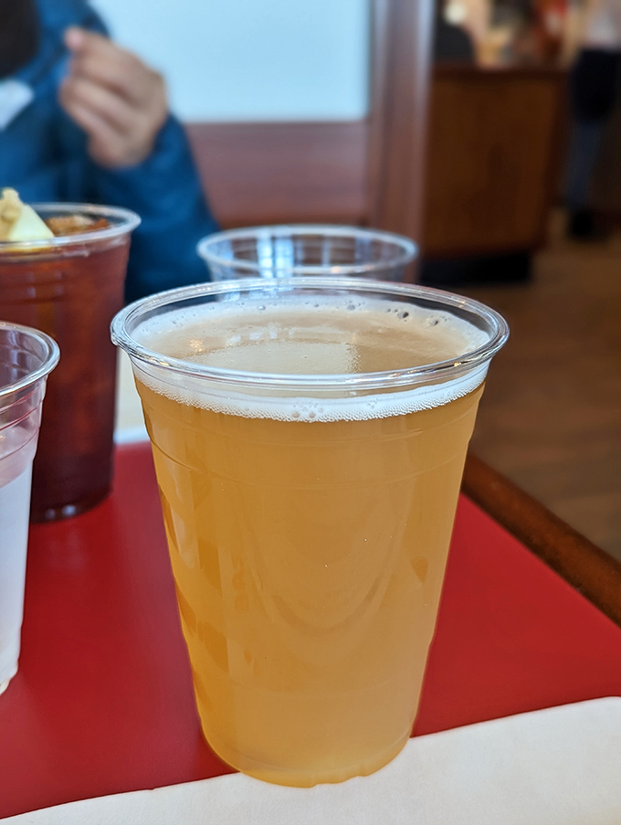Beer in plastic cups &ndash; because when the seafood's this good, crystal stemware would just be showing off.