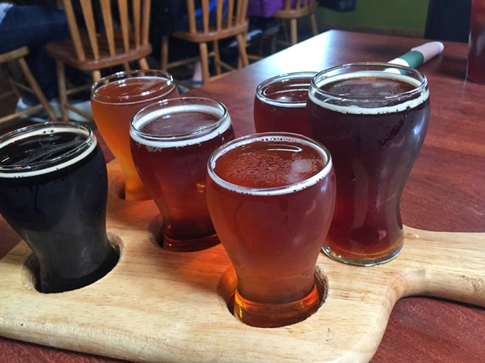 A flight of beers that tells a story from light to dark – like a liquid sunset in glasses, each sip complementing the smoky feast awaiting you.