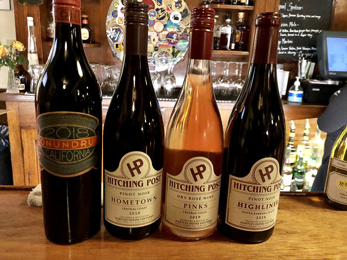 The Hitching Post's own wine lineup&mdash;because when you perfect steak, you might as well create the perfect pairing too. Liquid companions for your carnivorous adventure.