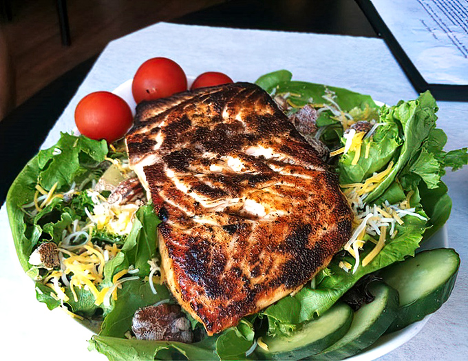 The blackened salmon salad proves healthy eating doesn't have to be punishment &ndash; it can be a celebration.
