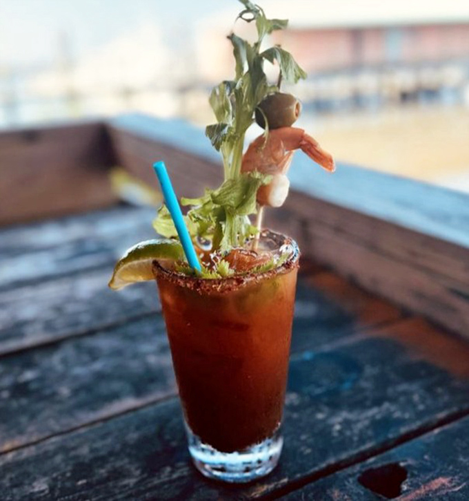 This isn't just a Bloody Mary&mdash;it's a liquid salad with a shrimp garnish that doubles as both cocktail and appetizer.