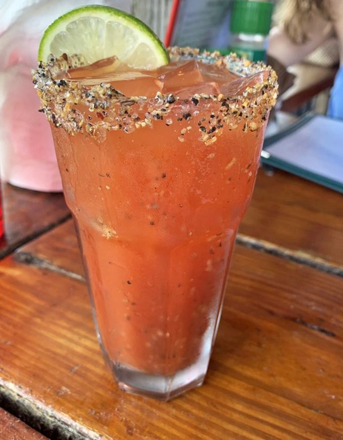 Their Bloody Mary doesn't just wake you up &ndash; it tells stories of ocean adventures with each spicy sip and that perfect lime garnish.