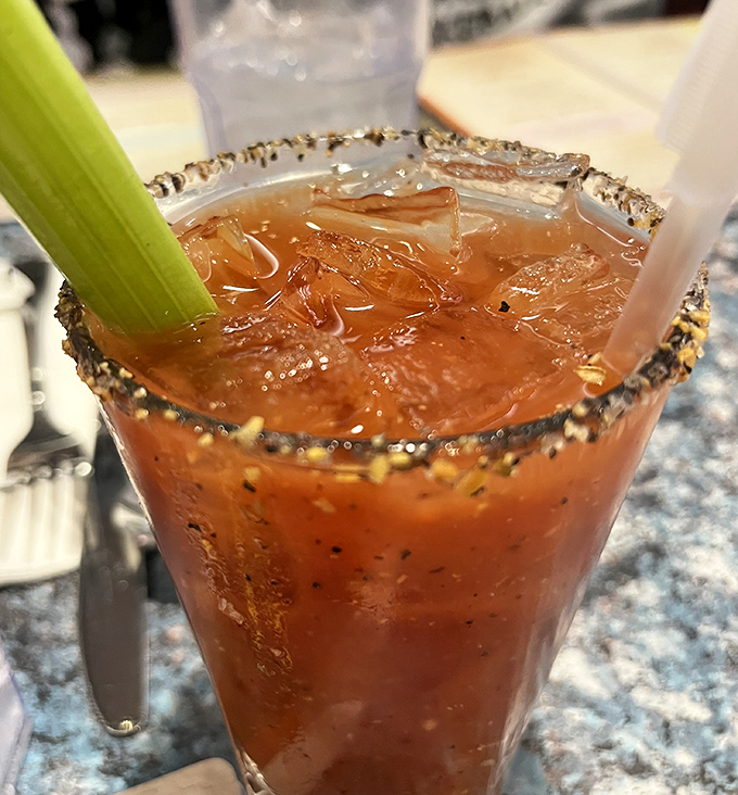 The Bloody Mary comes dressed for success with its spiced rim and celery swagger. Sunday brunch's perfect companion has arrived. 