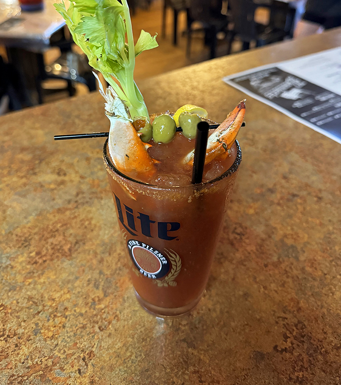 A Bloody Mary that doubles as both cocktail and appetizer&mdash;the celery stalk is just there for moral support.