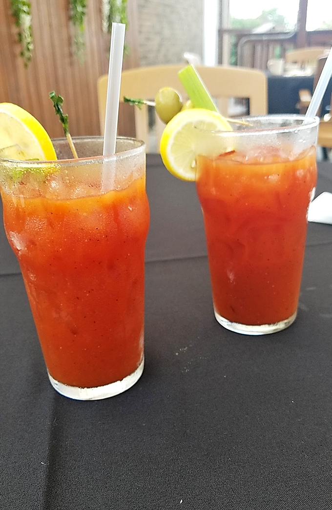 These Bloody Marys aren't just drinks, they're liquid salad bars&mdash;complete with the perfect amount of spice and garnish for weekend recovery.