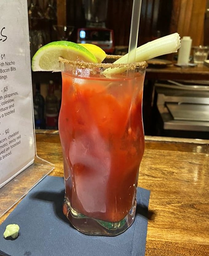 A Bloody Mary that's practically a meal, garnished with enough vegetation to count as your daily serving of veggies. Sunday brunch's best friend.