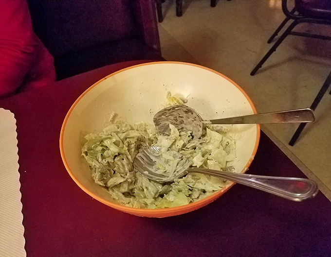 Simple green salad with blue cheese dressing &ndash; sometimes the classics need absolutely no modern improvements.