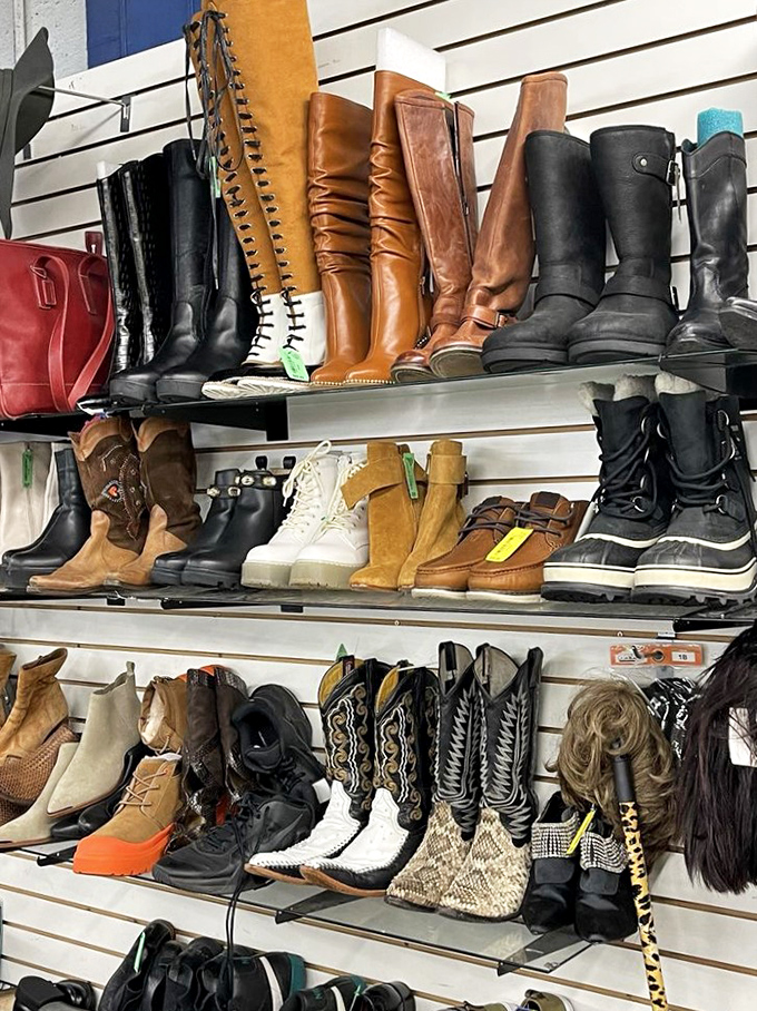 Boot boulevard! From cowboy kicks to winter warriors, these shoes weren't made just for walking&mdash;they were made for bargain hunting.