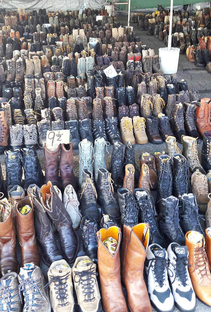 Boot paradise! Where cowboy meets construction worker meets fashionista in a leather wonderland that smells like possibility and adventure.
