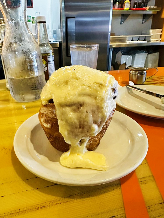 This cinnamon roll isn't just breakfast&mdash;it's performance art. Watch as that vanilla icing slowly descends into every warm, cinnamon crevice.