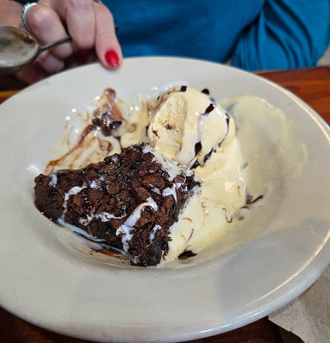 Life advice: always save room for dessert. This brownie sundae proves that barbecue joints understand the importance of a proper finale.