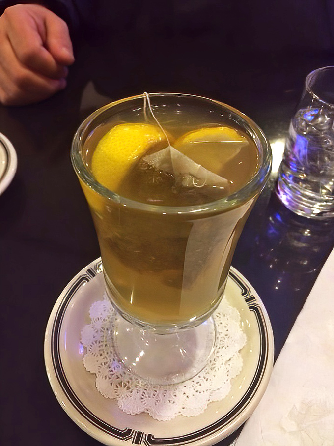 Hot tea served with old-school elegance - sometimes the simple pleasures hit exactly right.