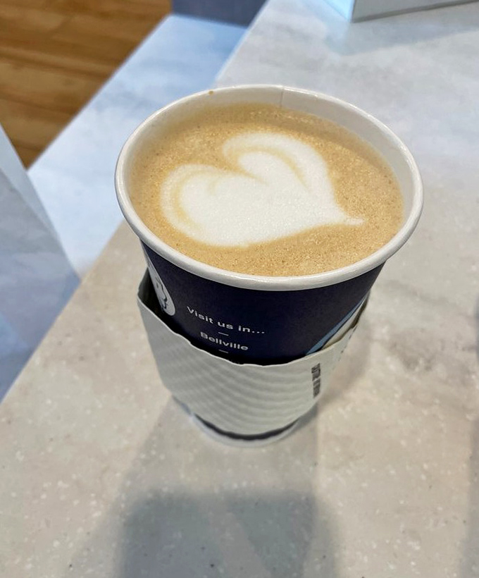 Even the coffee gets special treatment here&mdash;a caramel latte with a heart design that says, "Yes, Amish-inspired restaurants can do fancy too."