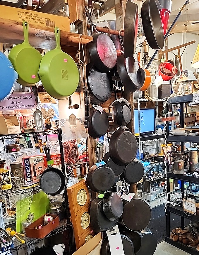 Cast iron heaven! From seasoned veterans to bright green newcomers, these pans will outlive your kitchen renovations and probably your mortgage.