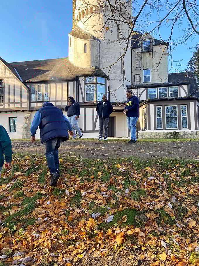 Fall transforms the castle grounds into a tapestry of amber and gold, the autumn leaves creating nature's perfect complement to the stone fortress.