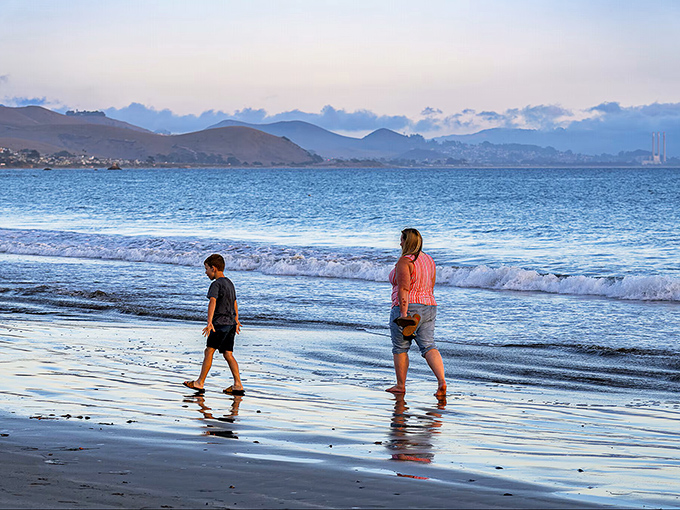 Evening beach strolls in Cayucos &ndash; nature's therapy session where the soundtrack is waves and the admission price is absolutely nothing.