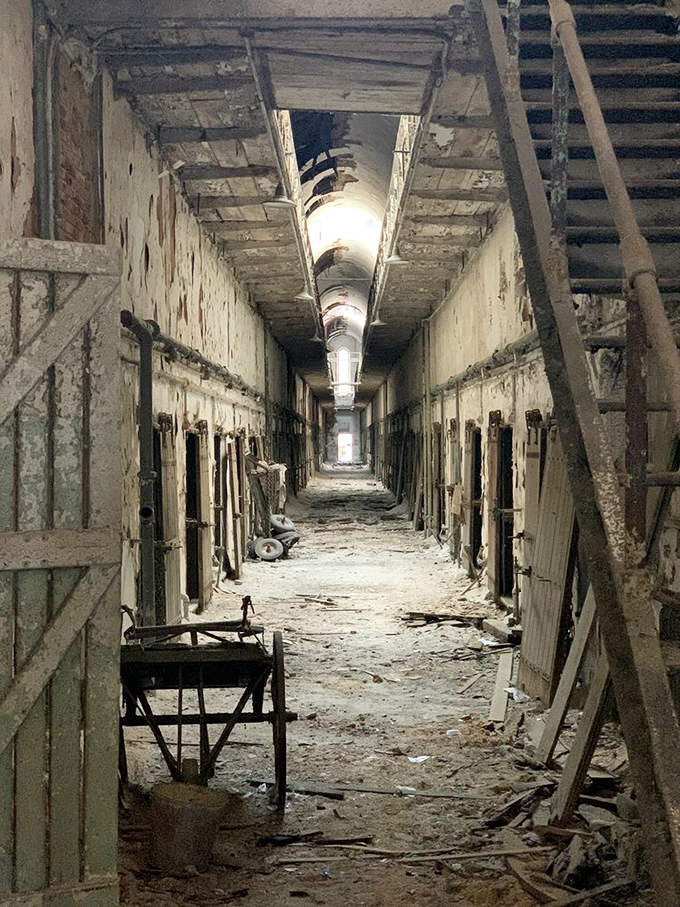 Abandonment created its own eerie beauty. Nature slowly reclaims what humans built, with debris and decay creating an unintentional art installation.
