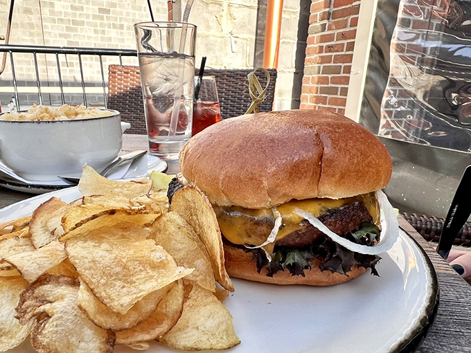 Sometimes a burger needs to make a statement, and this towering masterpiece is practically writing a novel.