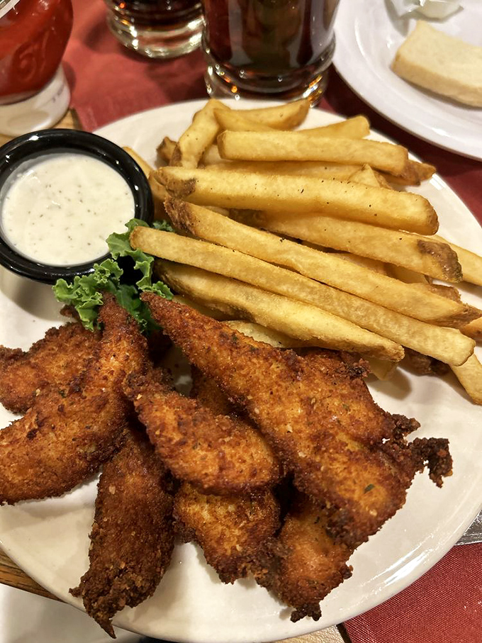 Chicken tenders and fries for the less adventurous palate&mdash;because sometimes even in Bavaria, you just need something familiar and crispy.