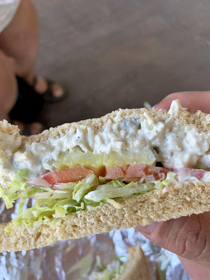 Chicken salad that makes you question every other version you've ever had. Creamy, fresh, and substantial enough to satisfy a farmhand.