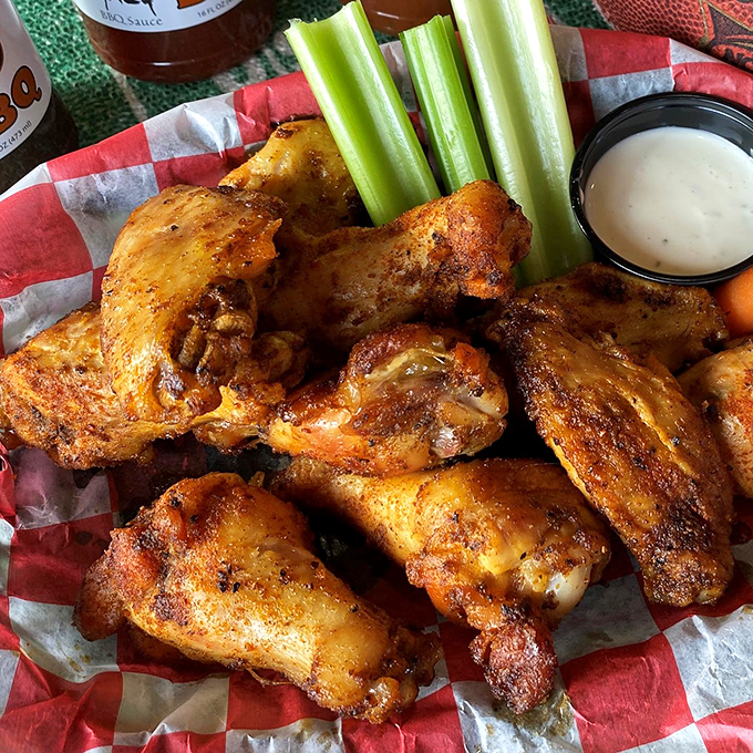 Wings that don't need a sporting event as an excuse&mdash;crispy, seasoned, and served with cooling celery stalks that provide the perfect counterpoint.