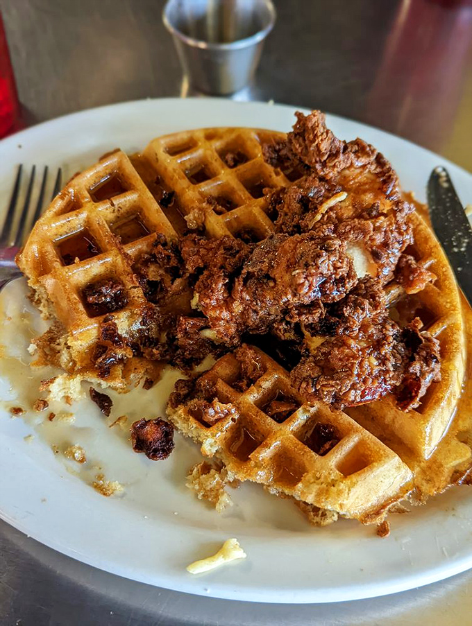 Chicken and waffles&mdash;the breakfast equivalent of finding out your favorite band is playing in your backyard. Sweet, savory, and utterly magnificent.