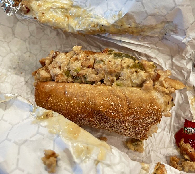 This chicken cheesesteak isn't just a sandwich&mdash;it's an engineering marvel of meat, cheese, and fresh greens balanced in perfect harmony. 