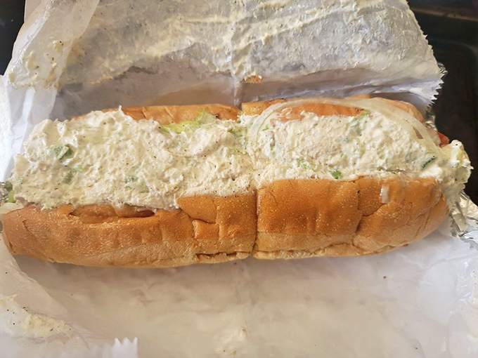 The chicken salad sub looks like something your favorite aunt would make&mdash;generously stuffed and completely devoid of pretension.