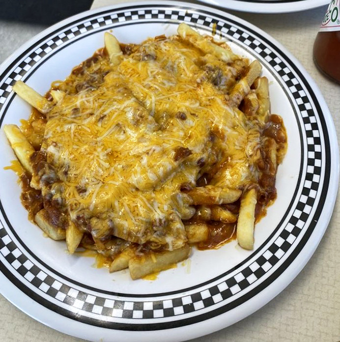 Chili cheese fries that don't apologize for their existence&mdash;a glorious mess that requires both a fork and absolutely zero shame.