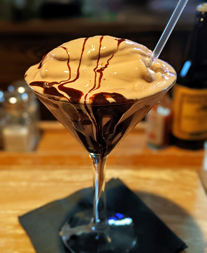 This chocolate martini isn't just dessert in a glass&mdash;it's what happens when your childhood chocolate milk grows up and gets sophisticated.