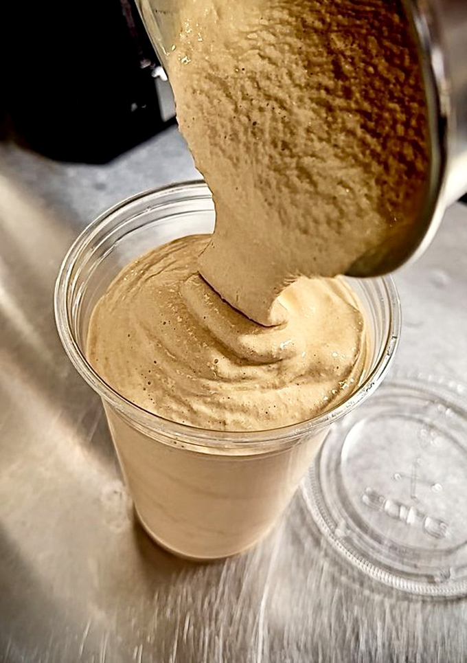 The chocolate milkshake so thick it defies gravity. This isn't a drink&mdash;it's dessert with a straw and a direct line to childhood joy.