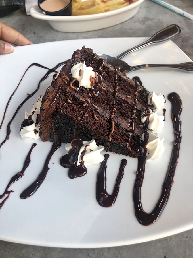 This chocolate cake isn't just dessert&mdash;it's an event. The kind that makes nearby tables ask, "What is THAT and how do I get one?"