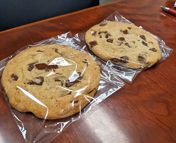 These chocolate chip cookies aren't trying to reinvent dessert; they're just executing it perfectly. The ideal sweet finale to a sandwich symphony.