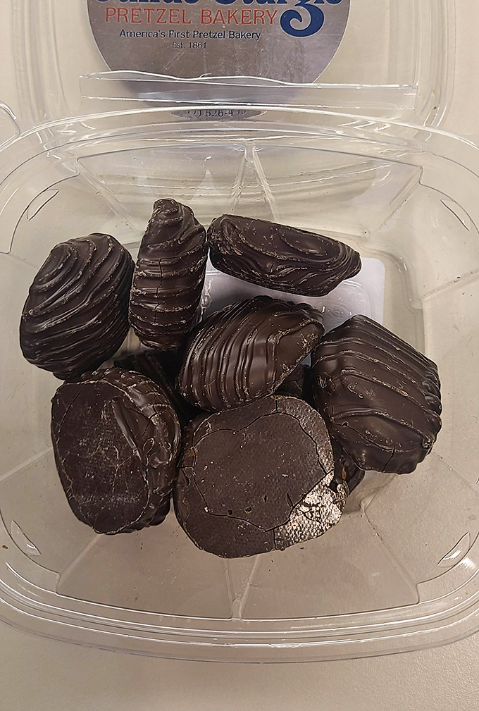 Chocolate-covered pretzels: where sweet meets salty in a relationship more harmonious than most Hollywood marriages. The ultimate indulgence in portable form.